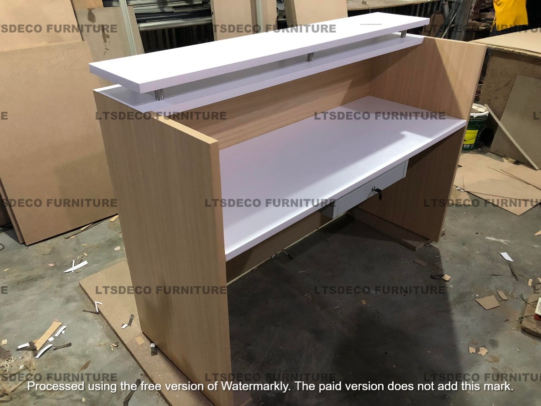 RECEPTION COUNTER TOP OFFICE PARTITION, Furniture & Home Living, Office ...