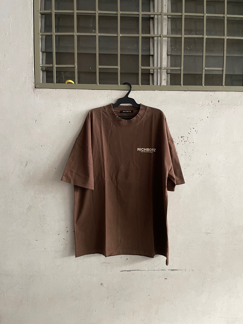 Richboyz dark choco tee, Men's Fashion, Tops & Sets, Tshirts & Polo Shirts on Carousell