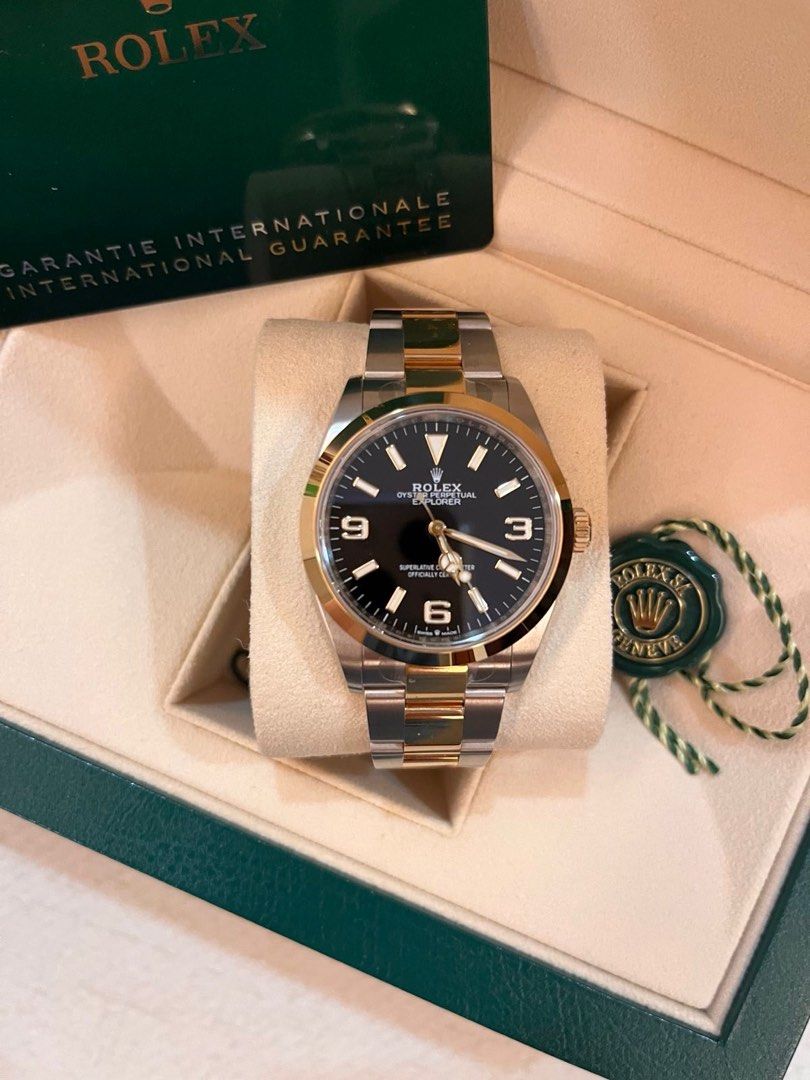 Rolex Explorer Two-Tone, Luxury, Watches on Carousell