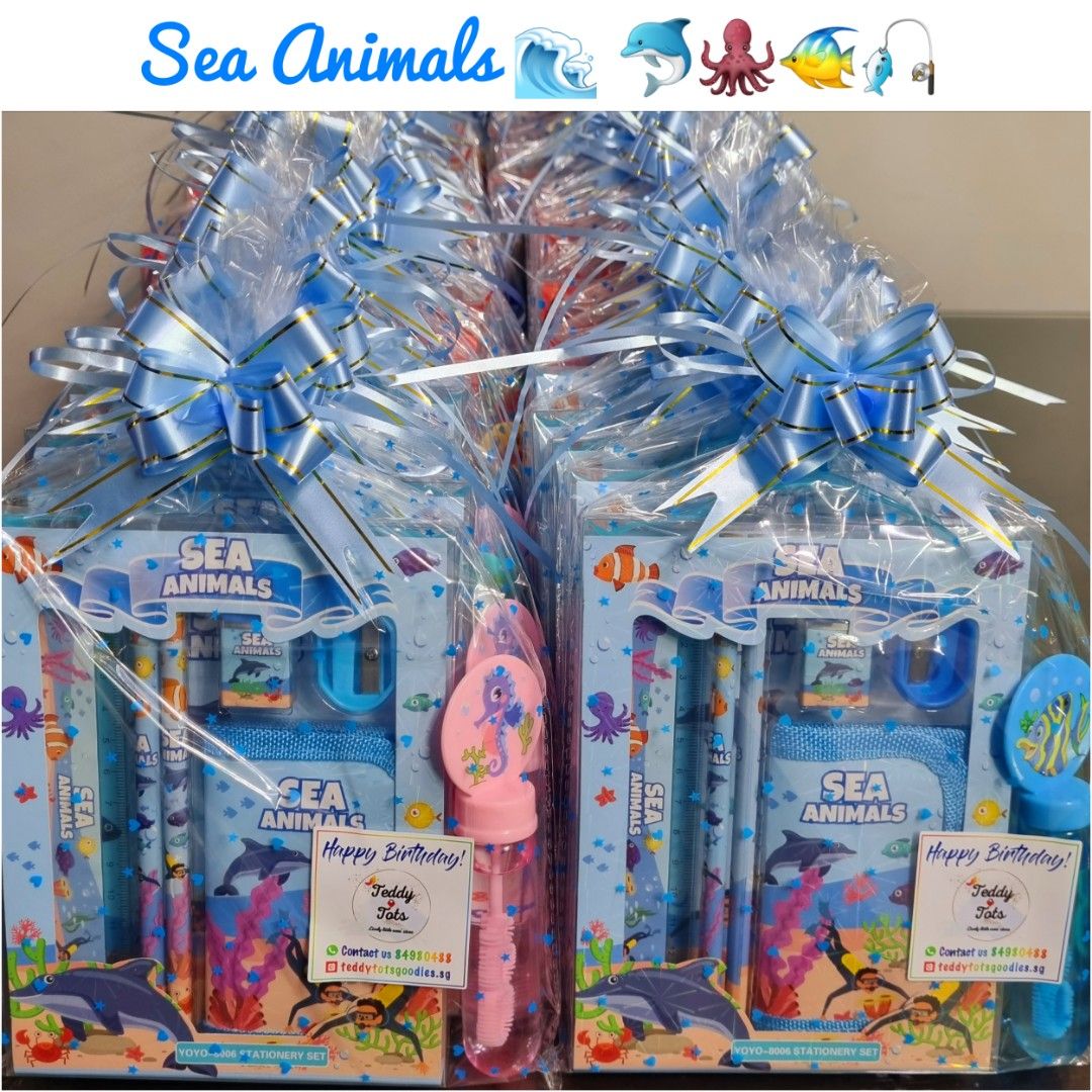 Sea Animals Themed Goodie Bags | Unique party themes | Birthday party ...