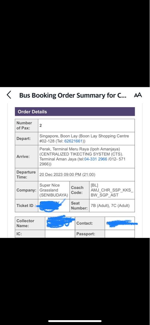 Singapore to Ipoh - 2-way Bus Ticket, Tickets & Vouchers, Local ...