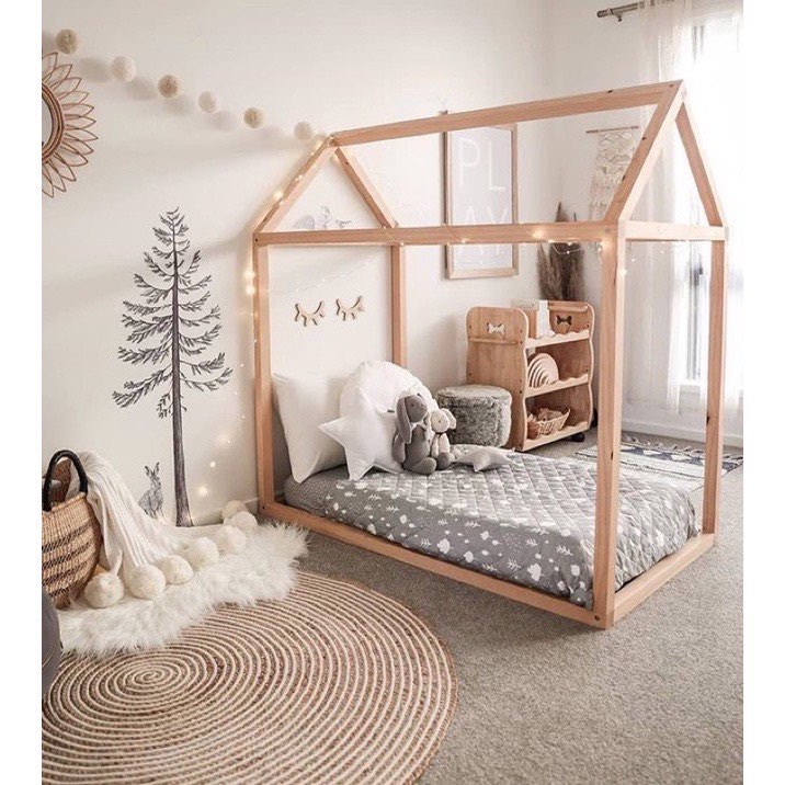 Single bedframes/ House Bed/ Rumah Katil/ Katil Aesthetic, Furniture ...