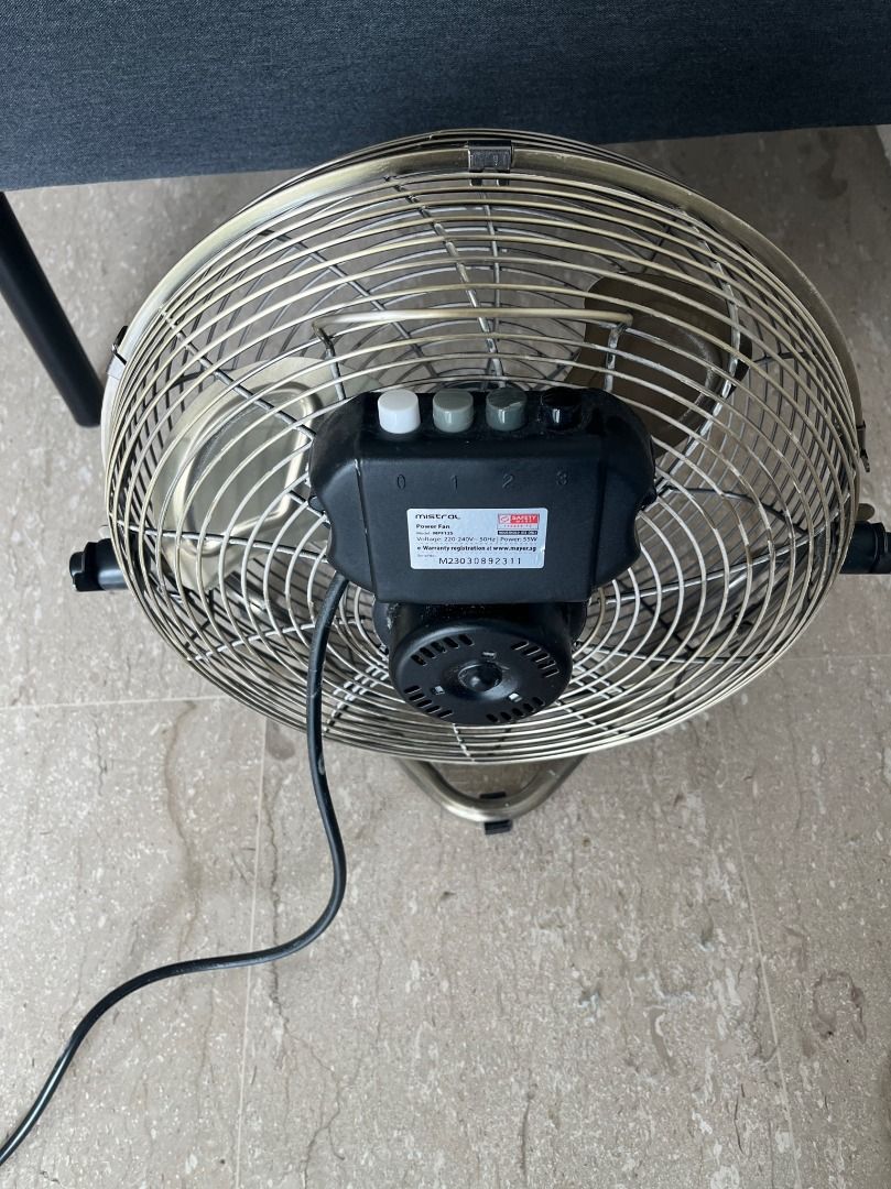 Small metal fan with stand, Furniture & Home Living, Lighting & Fans ...