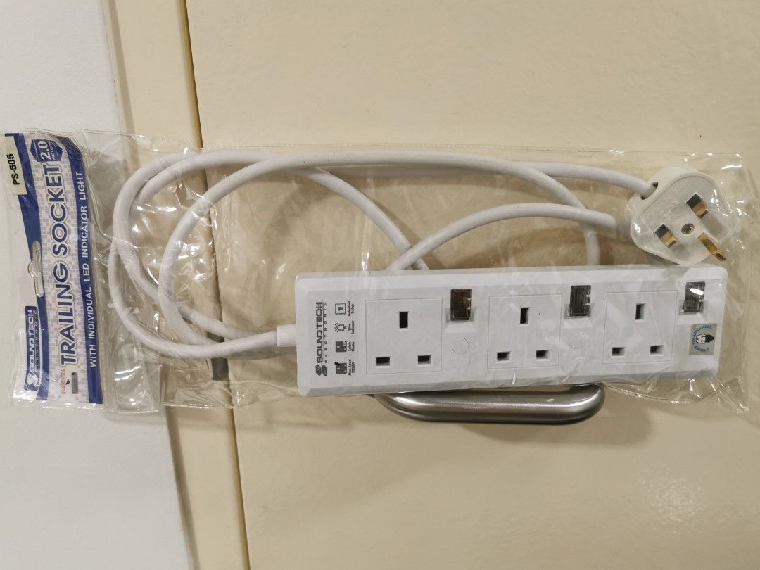 SOUNDTECH Extension Socket, TV & Home Appliances, Electrical, Adaptors ...