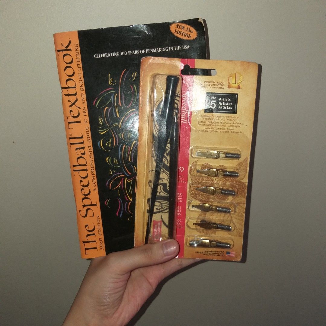 Speedball Textbook and Calligraphy Set [SOLD AS SET ONLY], Hobbies ...