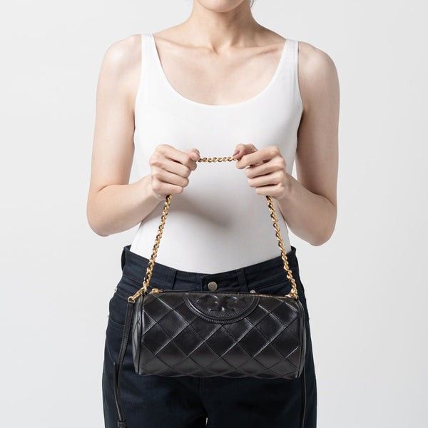 Tas T Burch Fleming Soft Barrel Shoulder Bag, Barang Mewah, Tas ...