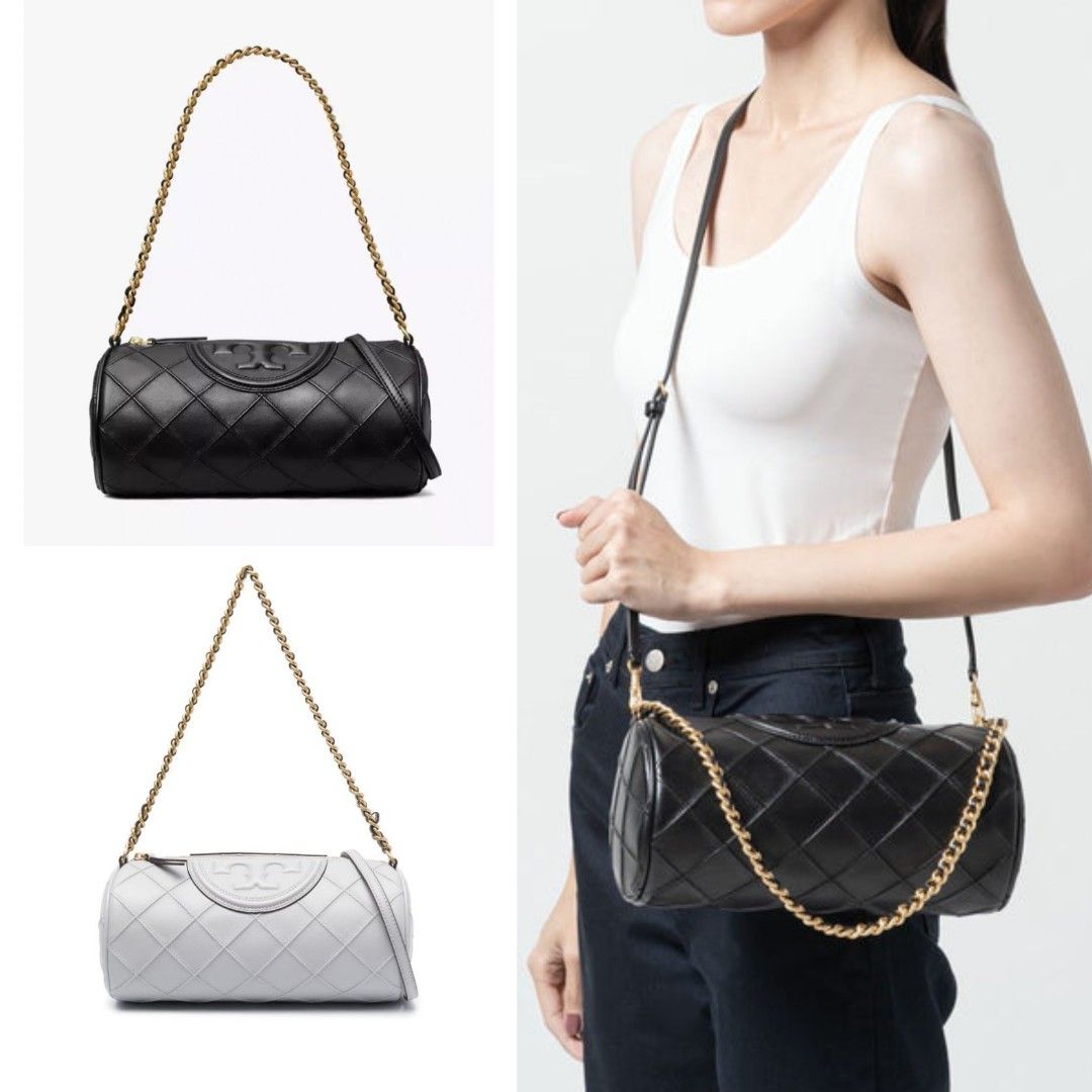 Tas T Burch Fleming Soft Barrel Shoulder Bag, Barang Mewah, Tas ...
