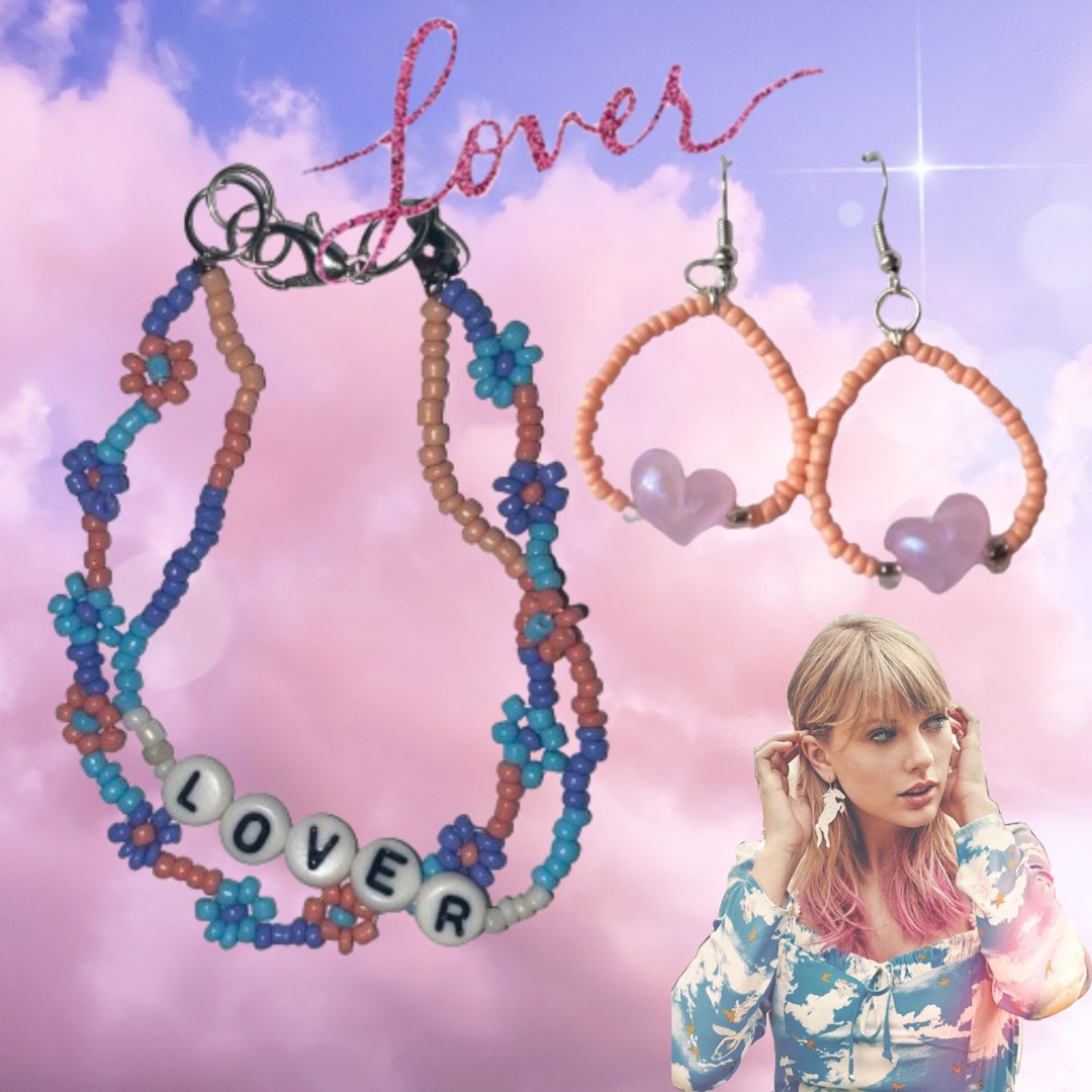 Taylor Swift Lover album inspired bracelet and earring set, Women's ...