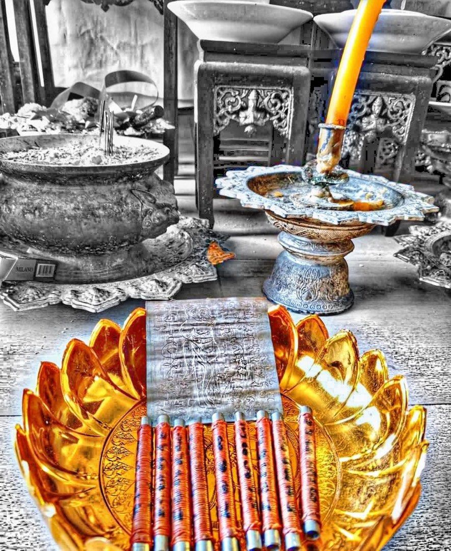 Thai Amulet Takrut Inn Tong Pa Cha Da Arjarn O Sakda Wat Ban Tong Mon ...