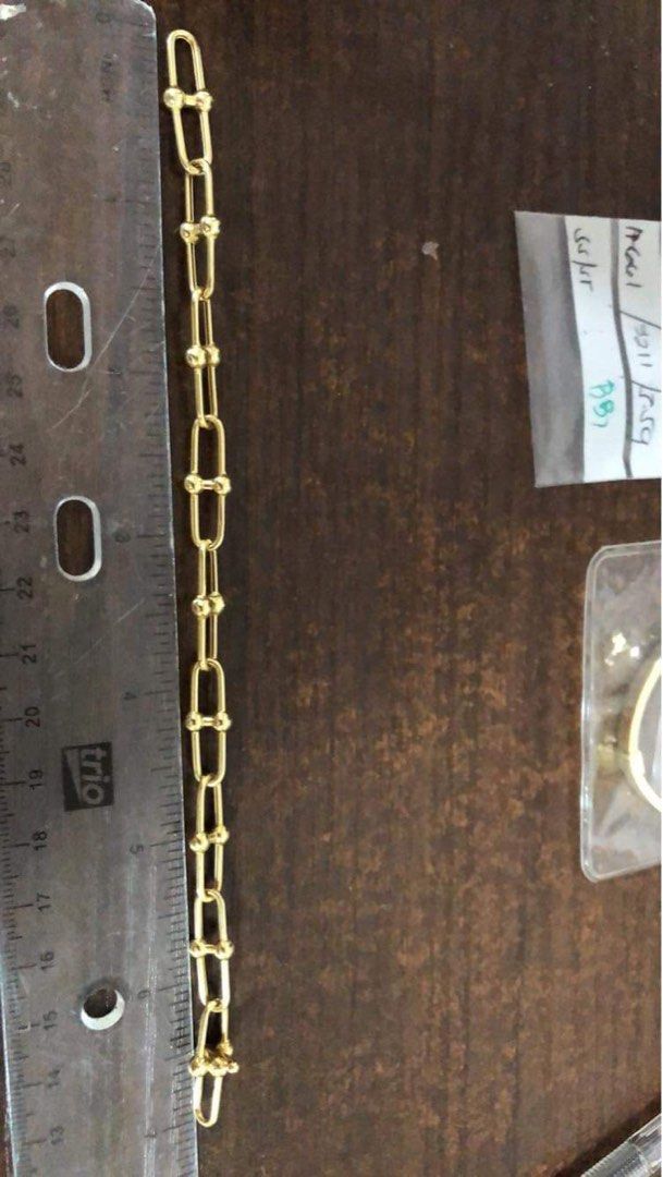 Tiffany Style Gold Hardware Bracelet, Women's Fashion, Jewelry ...