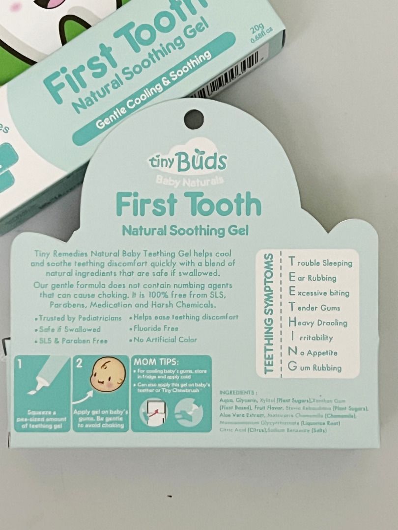 Tiny Remedies First Tooth Natural Baby Teething Gel, Babies & Kids ...