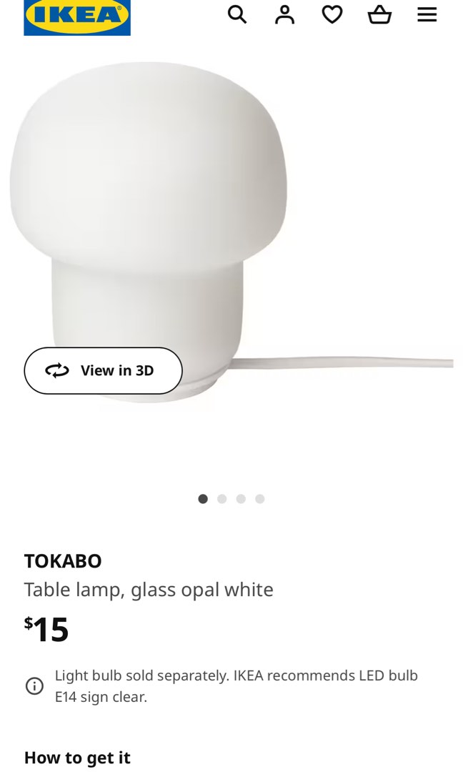 TOKABO IKEA Lamp, Furniture & Home Living, Lighting & Fans, Lighting on ...