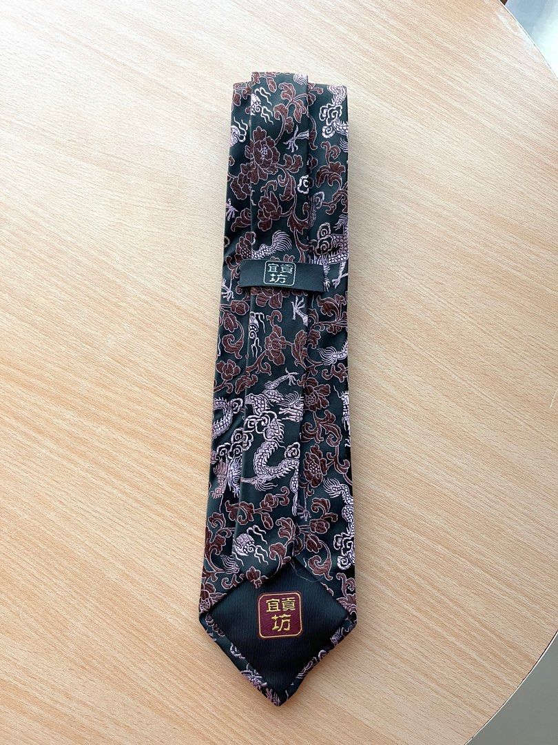 Traditional Chinese Cultural Purple Dragon Tie, Men's Fashion, Watches ...