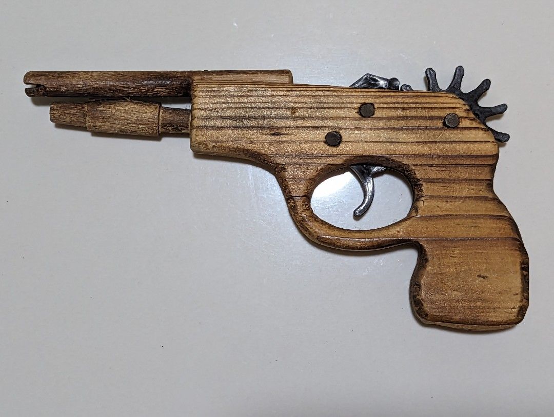 Traditional Wooden Toy Gun, Hobbies & Toys, Toys & Games on Carousell