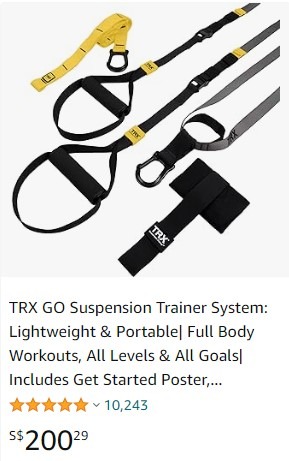 TRX Go Cable Suspension trainer, Sports Equipment, Exercise & Fitness, Toning & Stretching ...