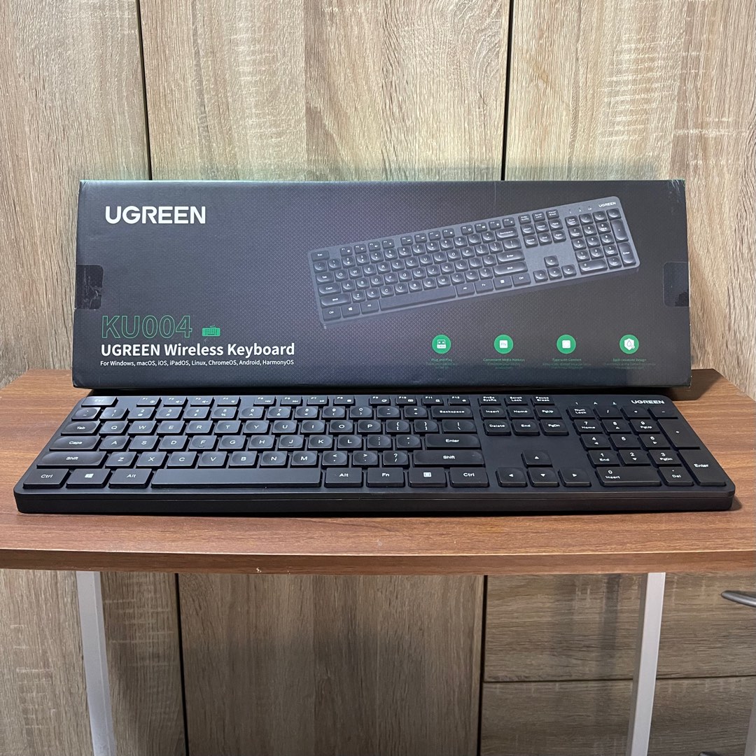 UGreen 2.4Ghz Wireless Keyboard (KU004, Black), Computers & Tech, Parts ...