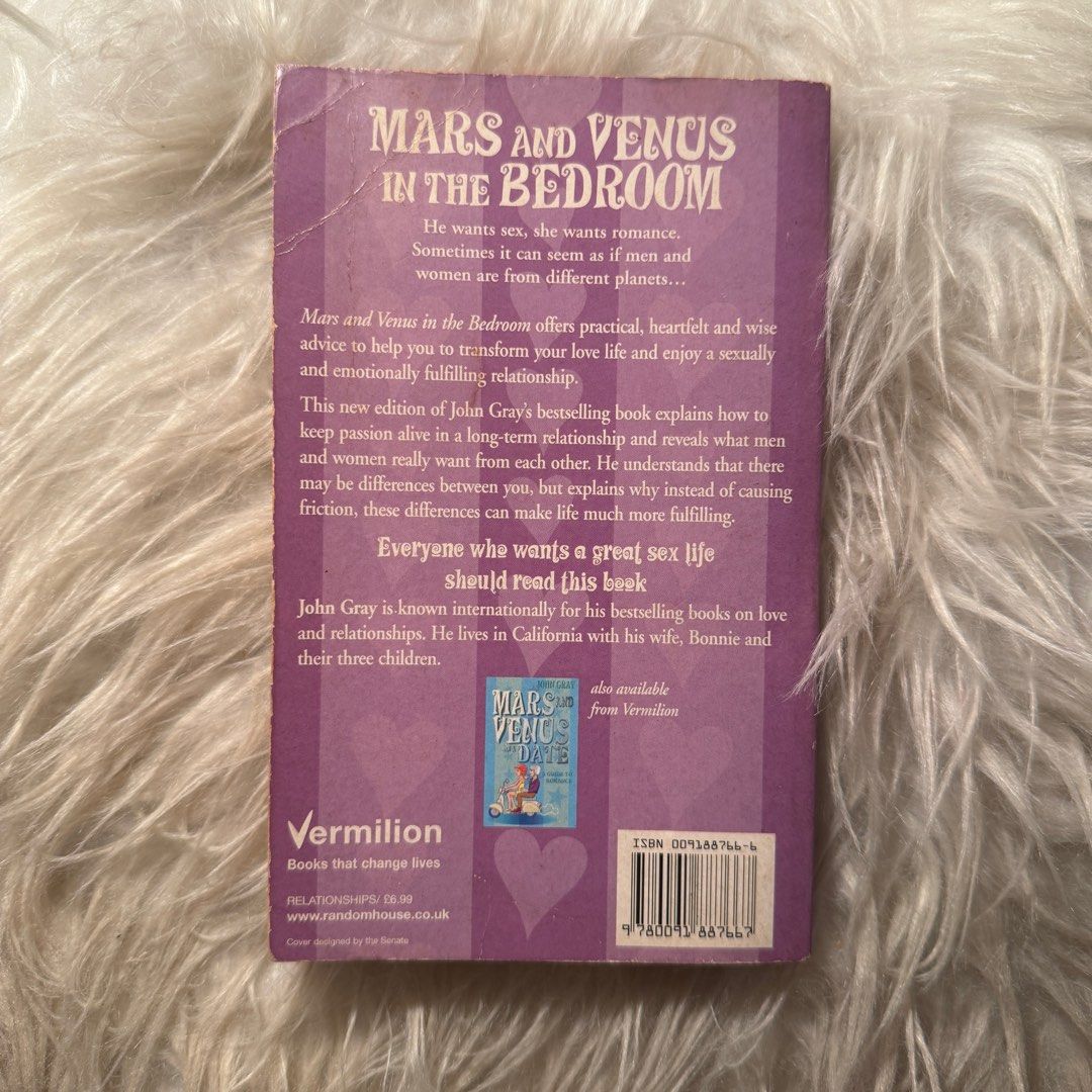 Used Book for SALE - Mars And Venus In The Bedroom by John Gray, Hobbies & Toys, Books ...