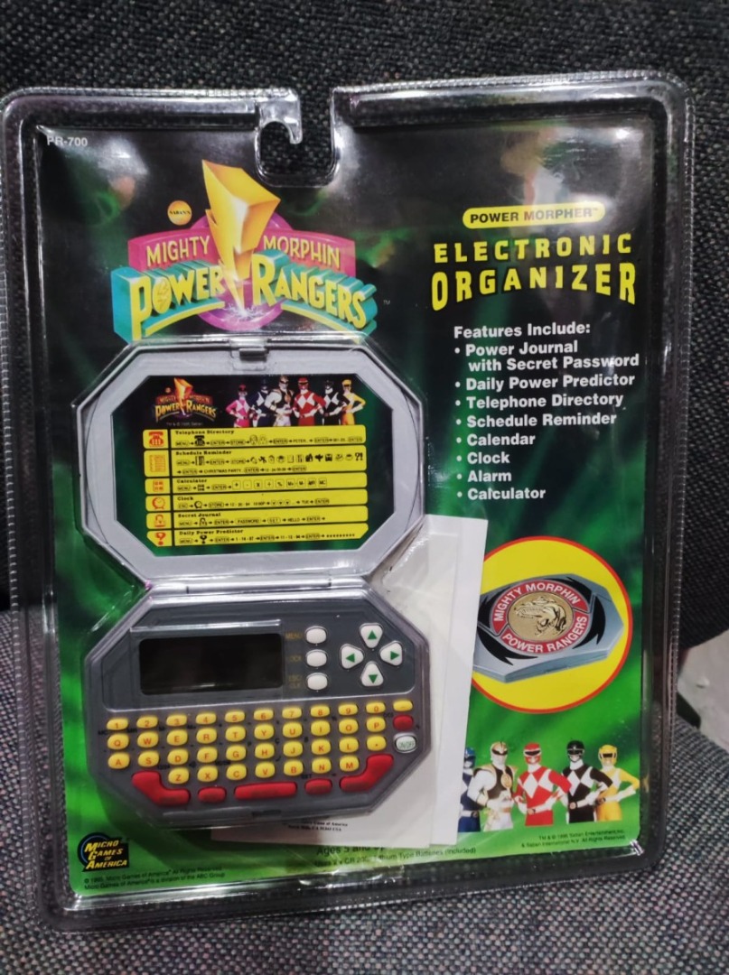 Vintage 1995 - POWER RANGERS HANDHELD POWER ELECTRONIC DIARY (No Tes ...