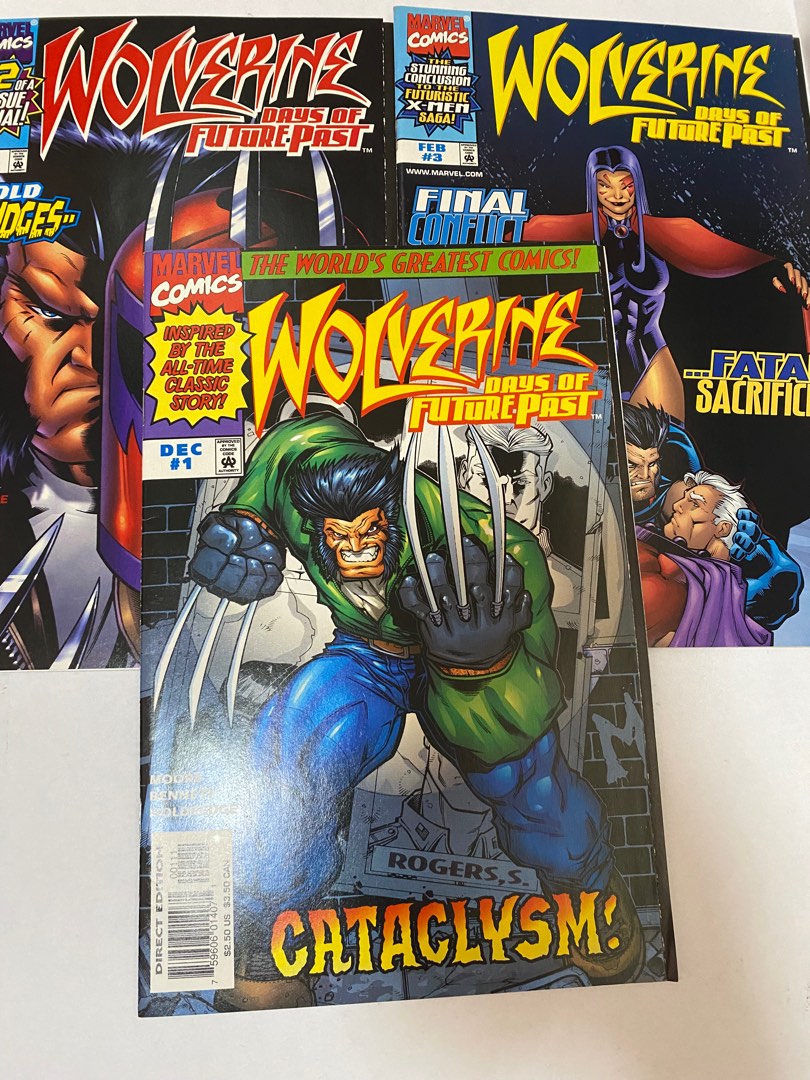 WOLVERINE DAYS OF FUTURE PAST MARVEL COMICS (1997) Complete Set #1-3 ...
