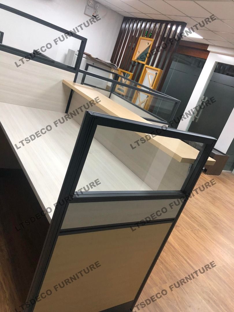 WORKSTATION WITH COUNTER TOP CUBICLE OFFICE PARTITION, Furniture & Home ...