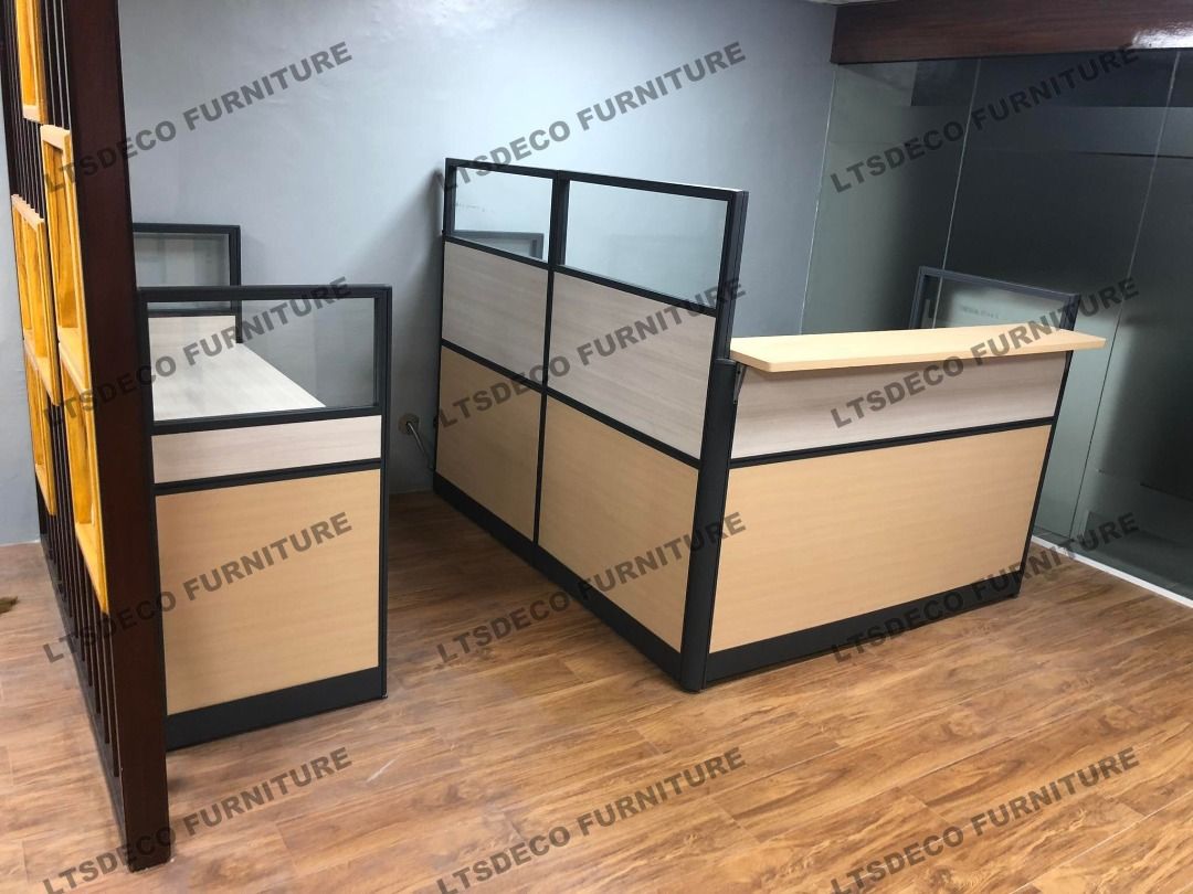WORKSTATION WITH COUNTER TOP CUBICLE OFFICE PARTITION, Furniture & Home ...