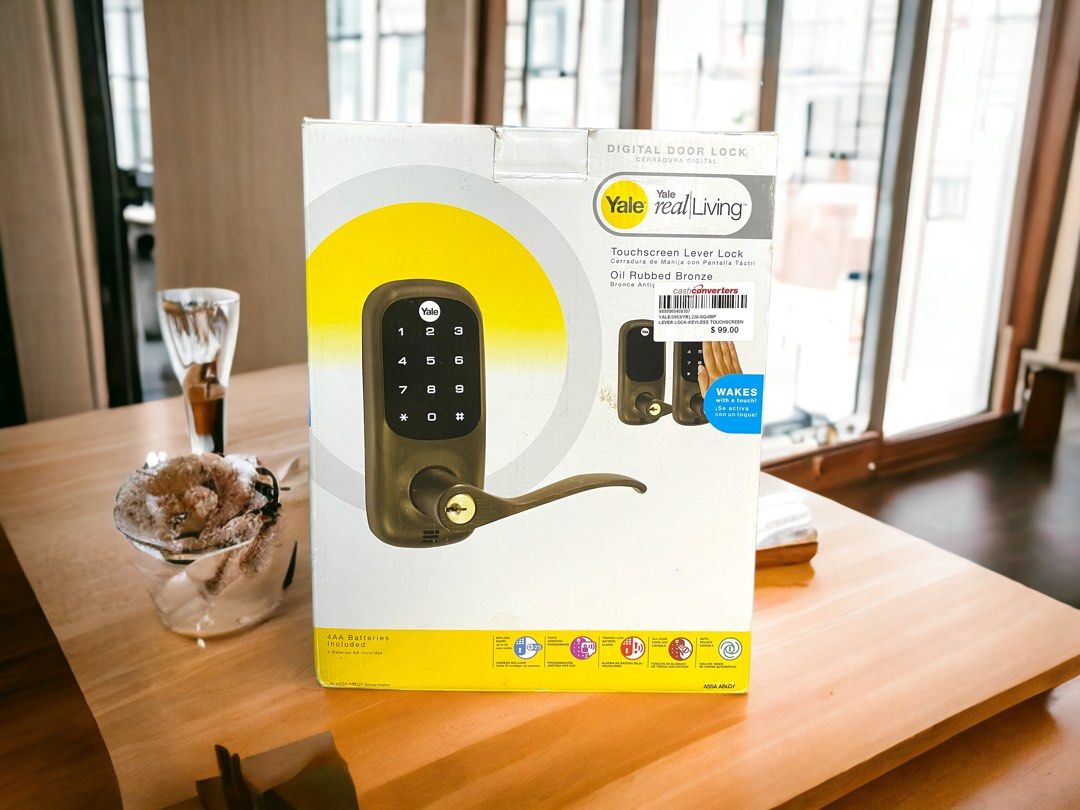 Yale Real Living Keyless Touchscreen Lever Lock with Z-Wave in Oil ...