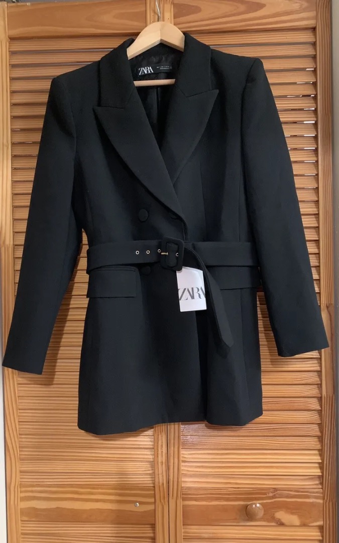 Zara belted blazer, Women's Fashion, Coats, Jackets and Outerwear on ...