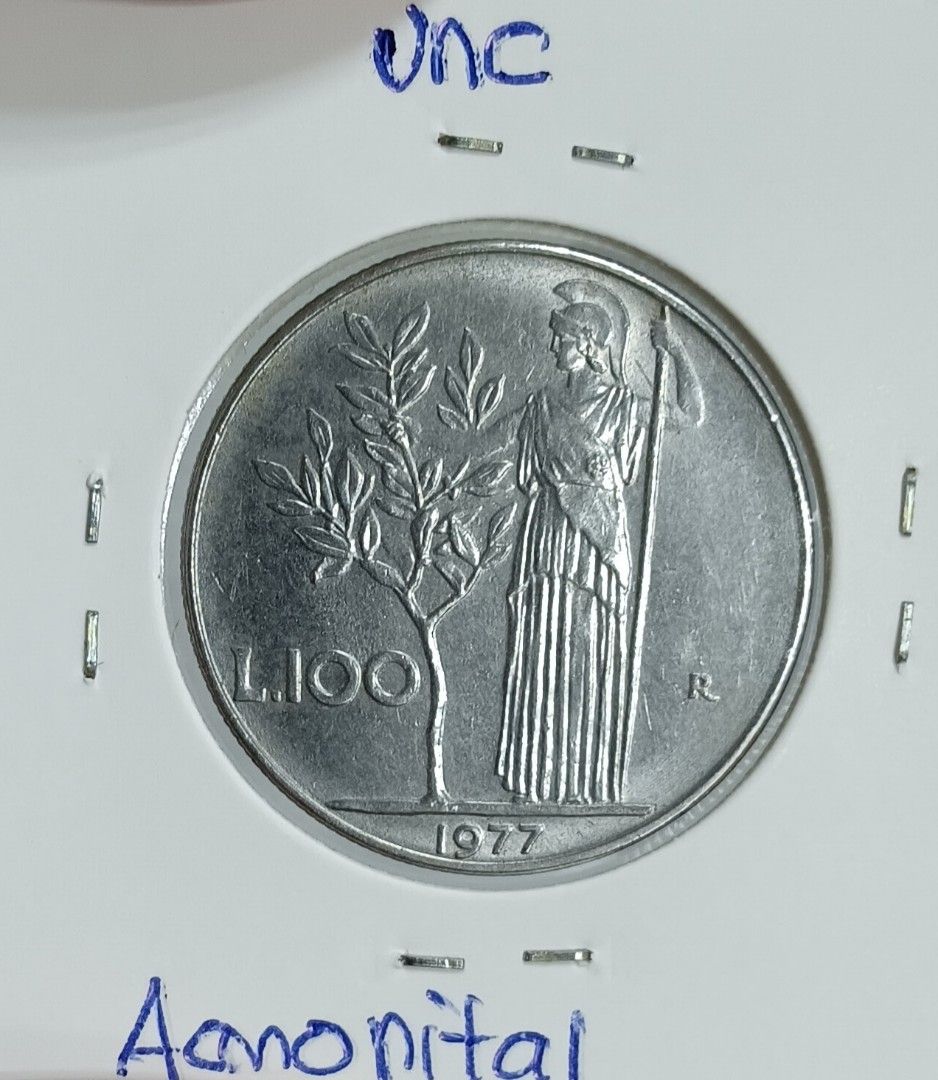 100 Lire Italy Coin 1977 (UNC) #157, Hobbies & Toys, Collectibles ...