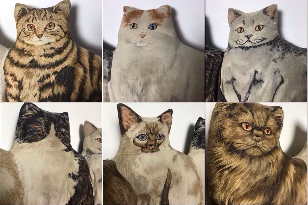 1960s Artisan Decor 3D Cat Clowder LONG Portable Life-Size Art ...