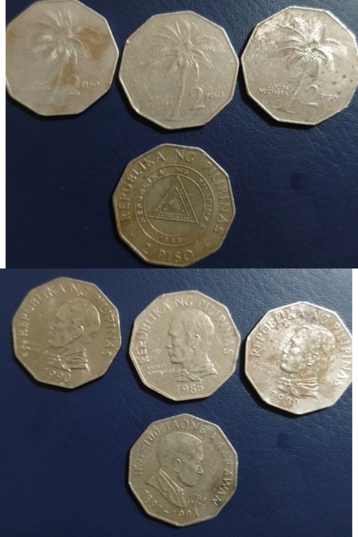 2 piso and 1 Piso old coin, Announcements on Carousell