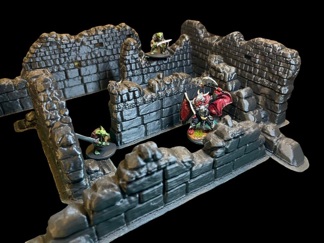 3D printed Dungeon walls for D&D, Hobbies & Toys, Toys & Games on Carousell