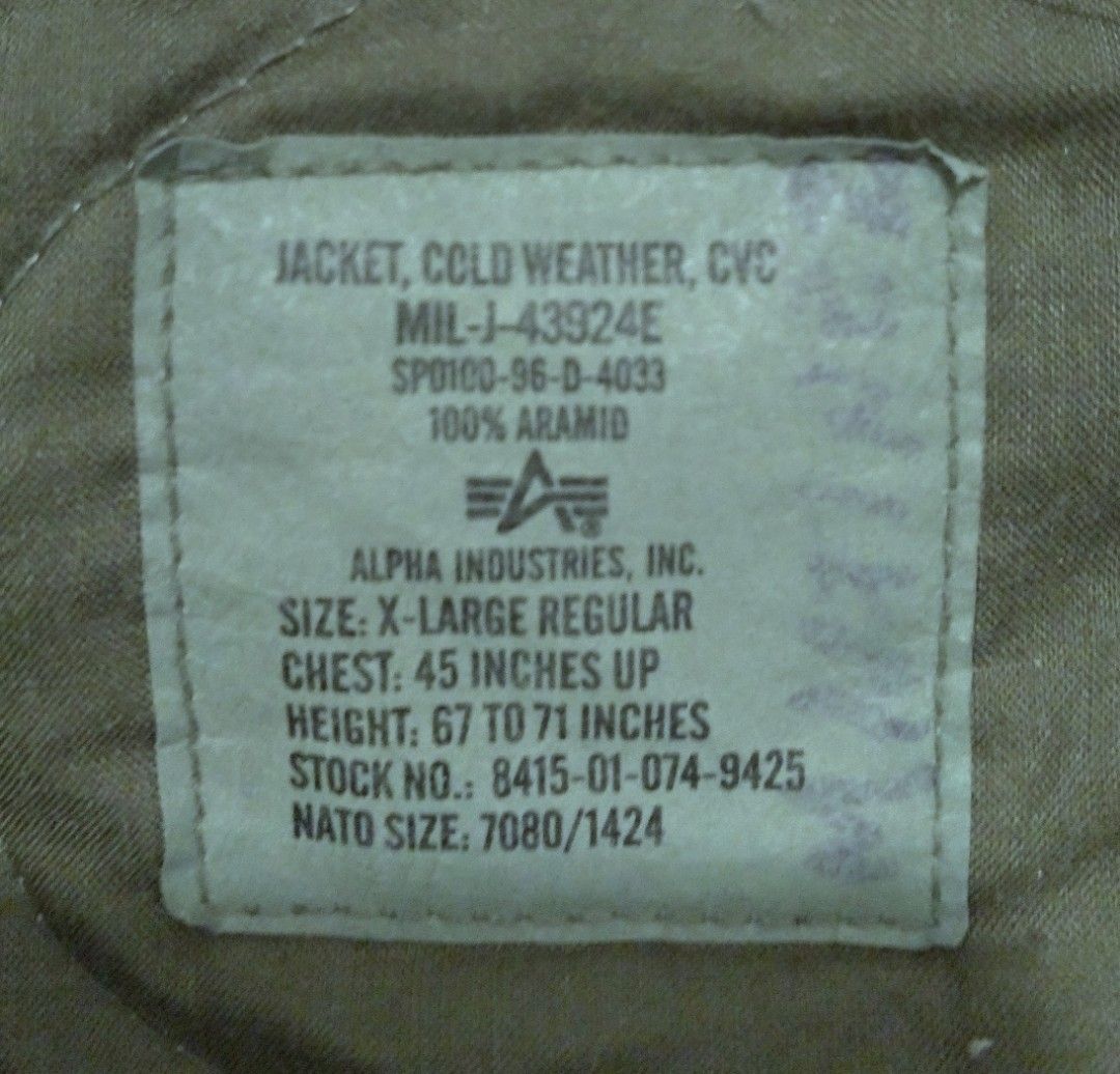 美軍 防寒 防火 保暖 ( 陸航/裝甲部隊) 厚身外套(真軍品)/ original US military issus cold ...