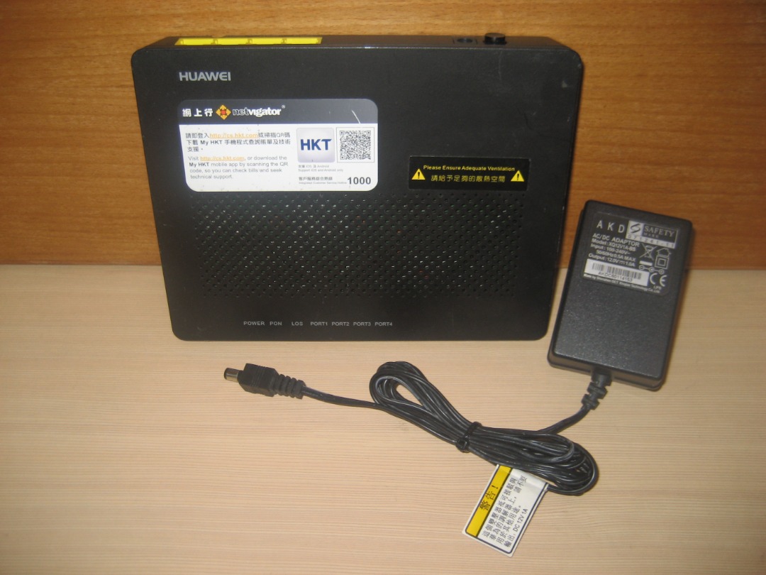 🌟🌟🌟 💯%原裝 HUAWEI 華為 EchoLife HG8040H 光纖數據機 WiFi Router 連 【原裝】火牛 💥 適合還機 ...