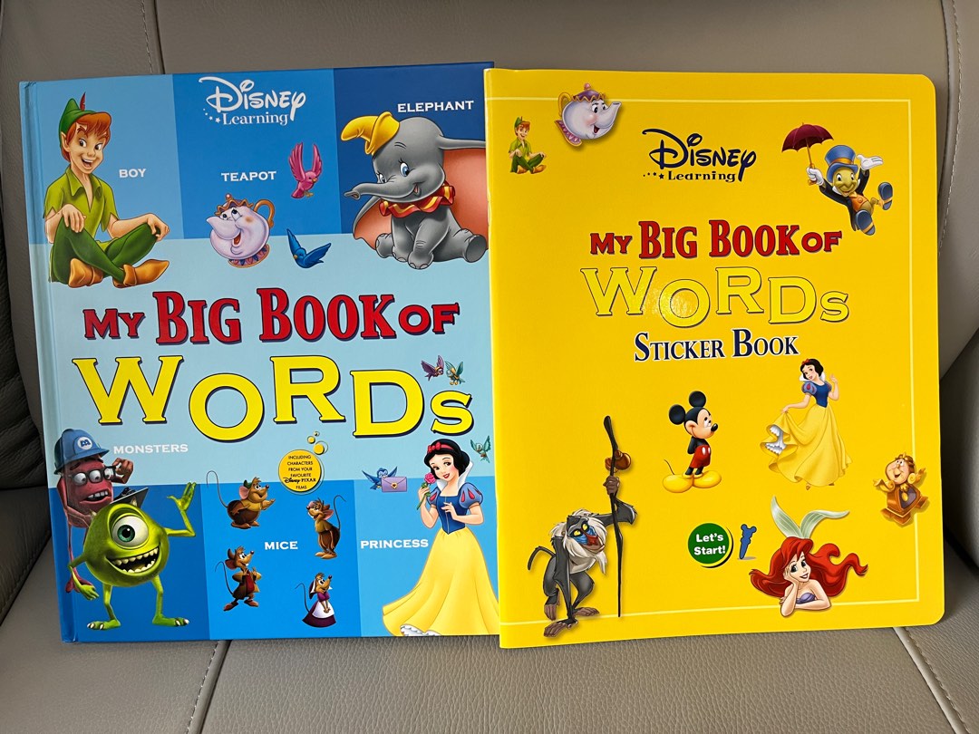 迪士尼美語世界 DWE 可點讀 英文書 my big book of words my big book of words stickers book 詞語 生字 找找看 書 貼紙簿, 興趣及 ...