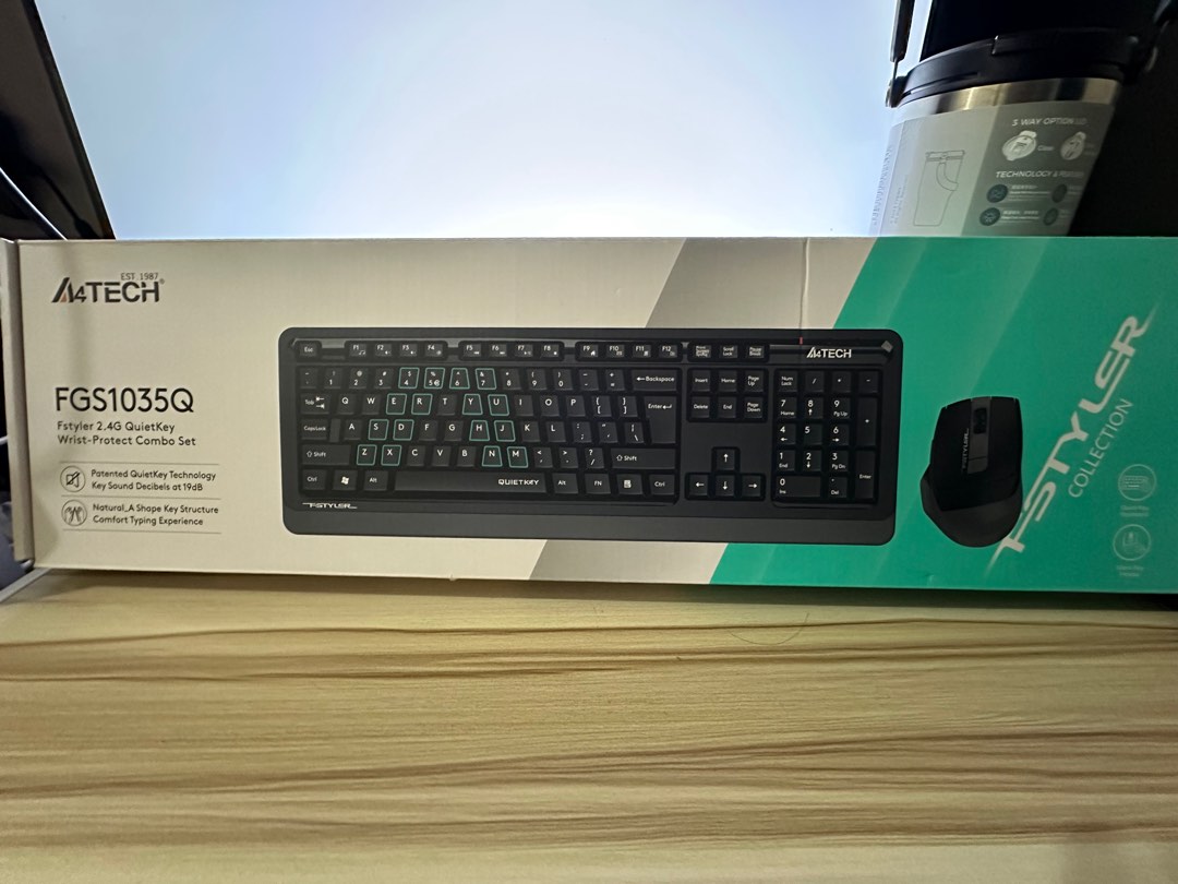 A4Tech FGS1035Q Wireless Keyboard & Mouse, Computers & Tech, Parts ...