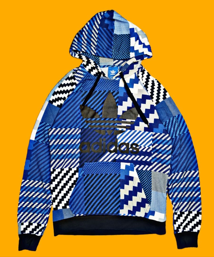 ADIDAS PATTERN TREFOIL, Men's Fashion, Tops & Sets, Hoodies on Carousell