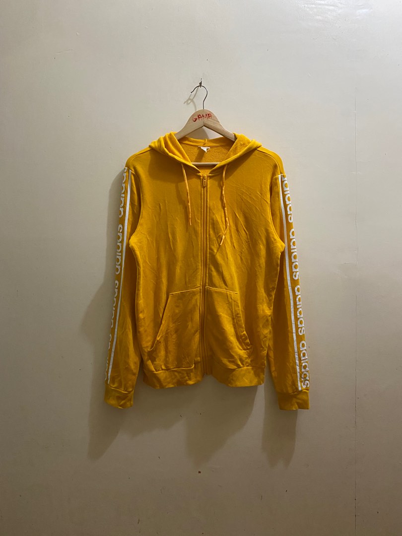 Adidas side tape logo mustard, Men's Fashion, Coats, Jackets and ...