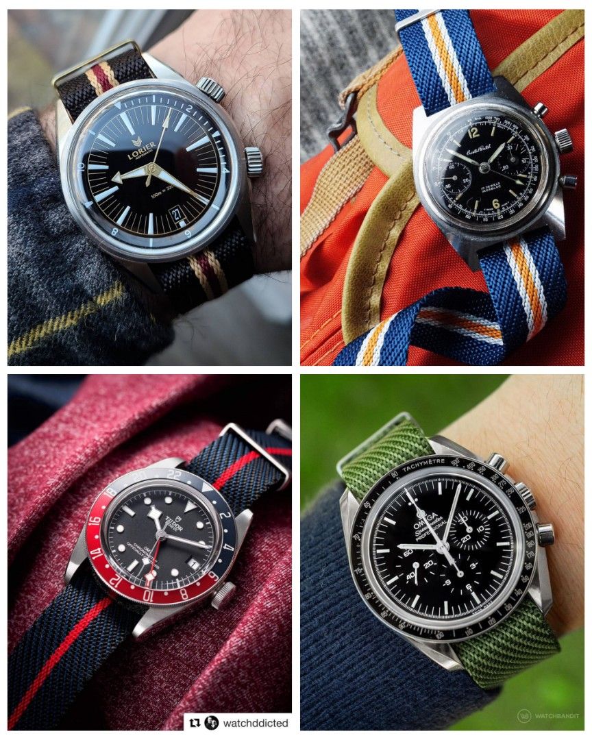 Adjustable Single Pass NATO Watch Strap 18mm/20mm/22mm, Men's Fashion ...