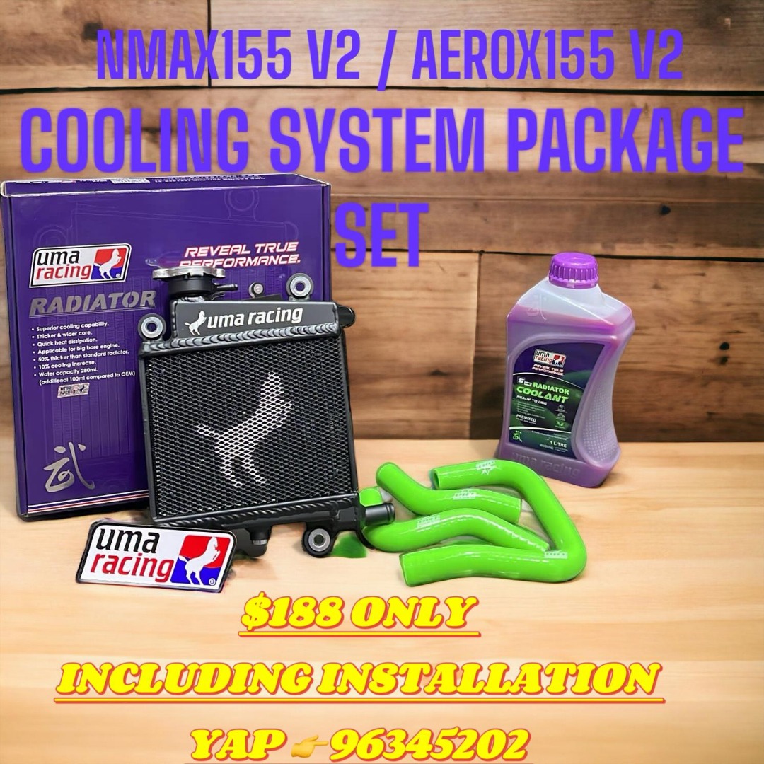 AEROX155 V2 NMAX155 V2 COOLING SYSTEM UPGRADE RADIATOR / COOLANT ...