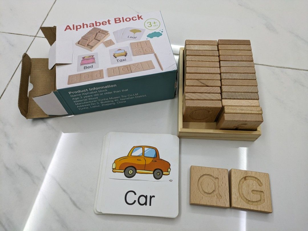 Alphabet tracing blocks, Hobbies & Toys, Toys & Games on Carousell