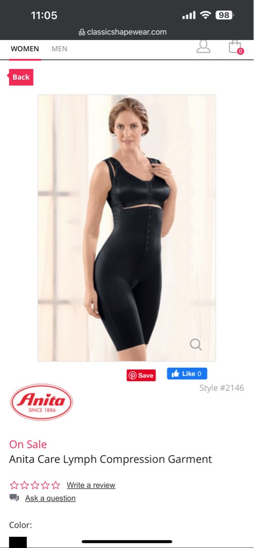 Anita Compression Garment - Post Op Recovery, Women's Fashion, New ...