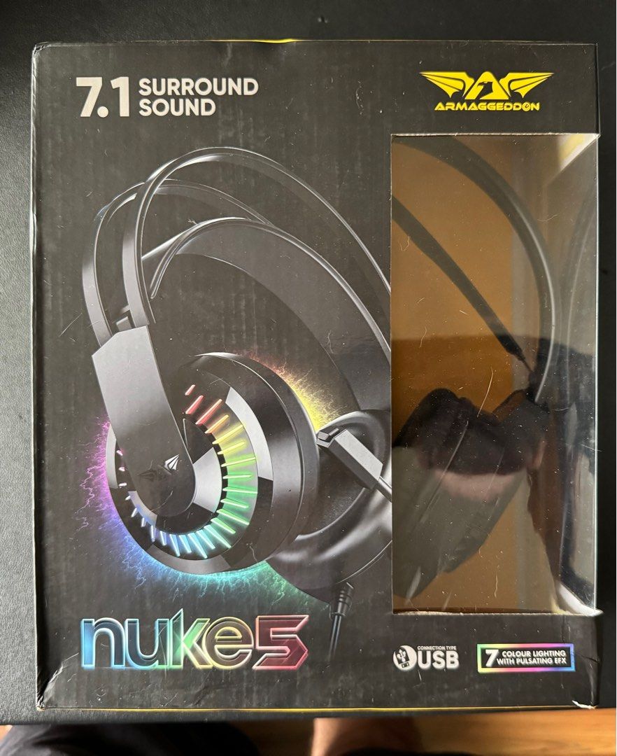 Armaggeddon Nuke 5 Surround Sound 7.1 Gaming Headphone | 40mm Large ...