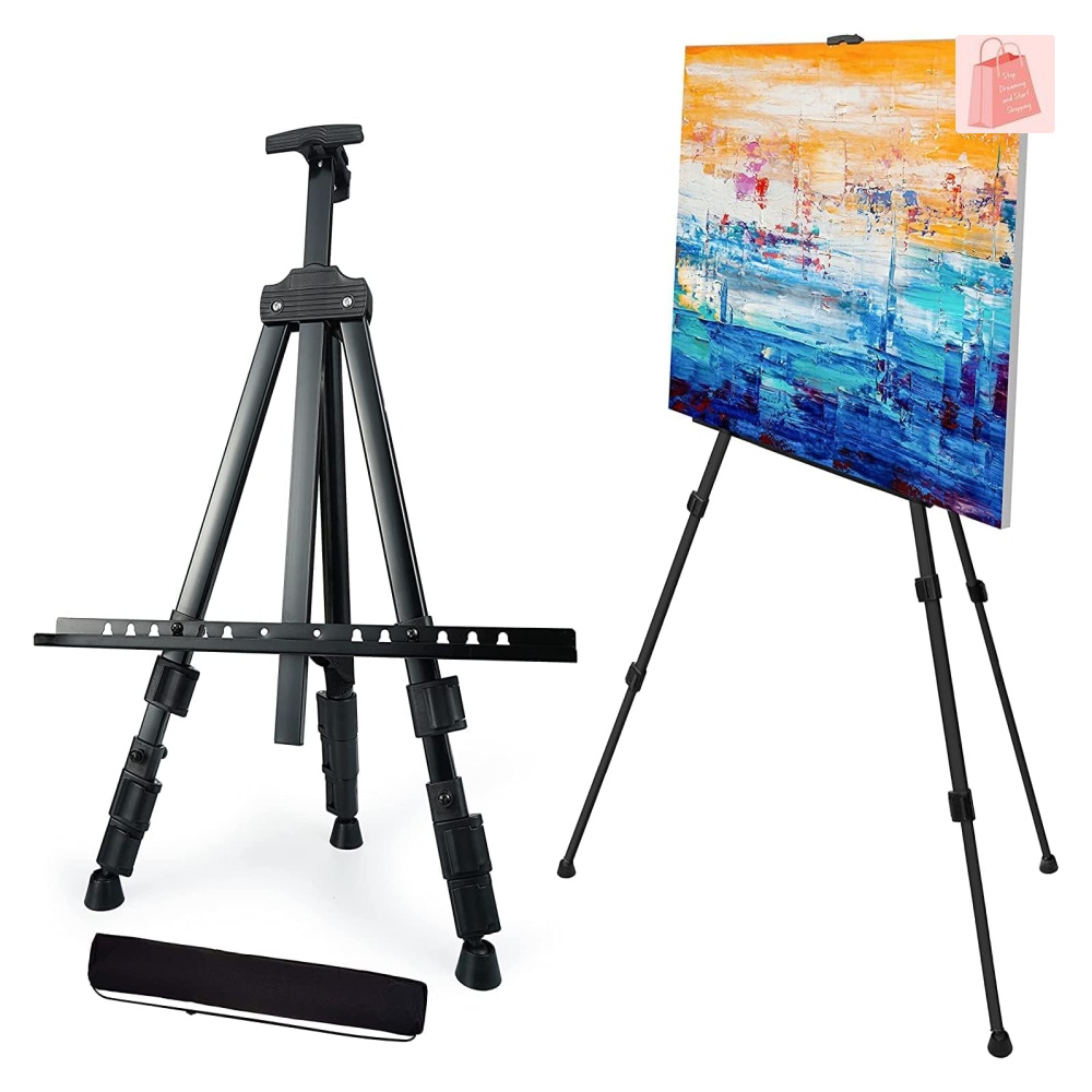 Artify 66 Inches Double Tier Easel Stand, Adjustable Height from 22-66 ...