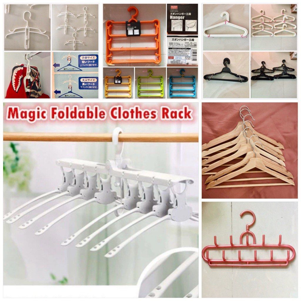 Assorted Types Of Hangers (Bundle Sets), Furniture & Home Living, Home ...