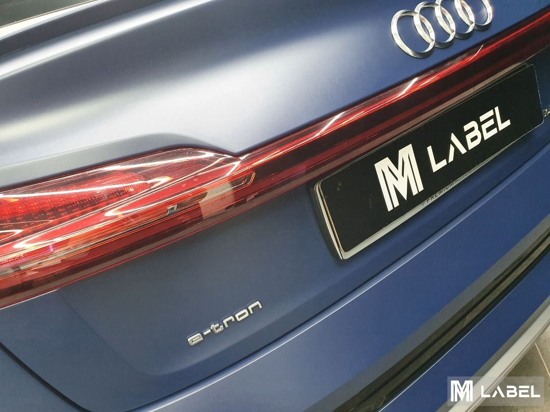 Audi e-tron Full Vinyl Wrap - Ultimate Flat Midnight Blue, Car ...