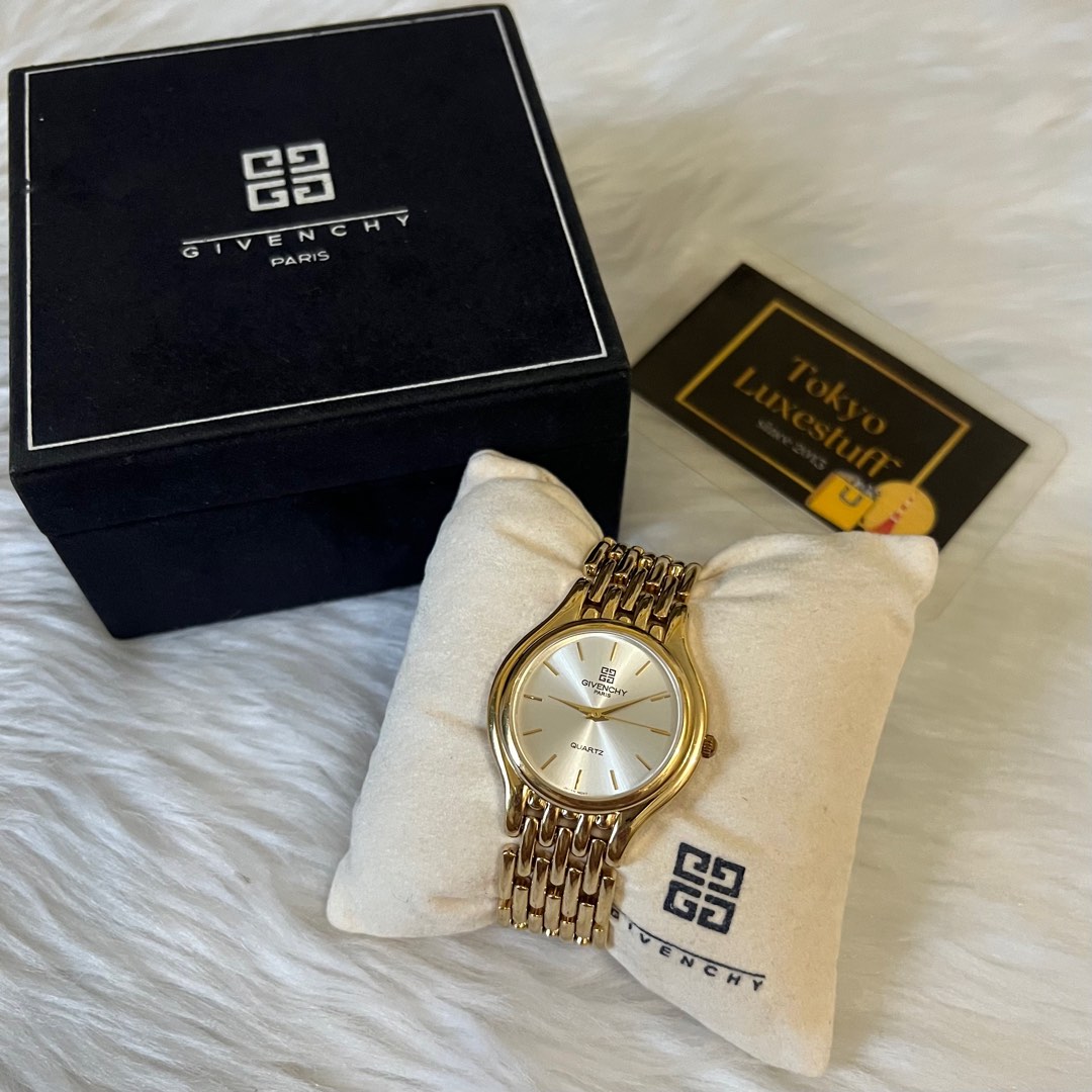 Authentic Preloved Givenchy All Gold Watch, Luxury, Watches on Carousell