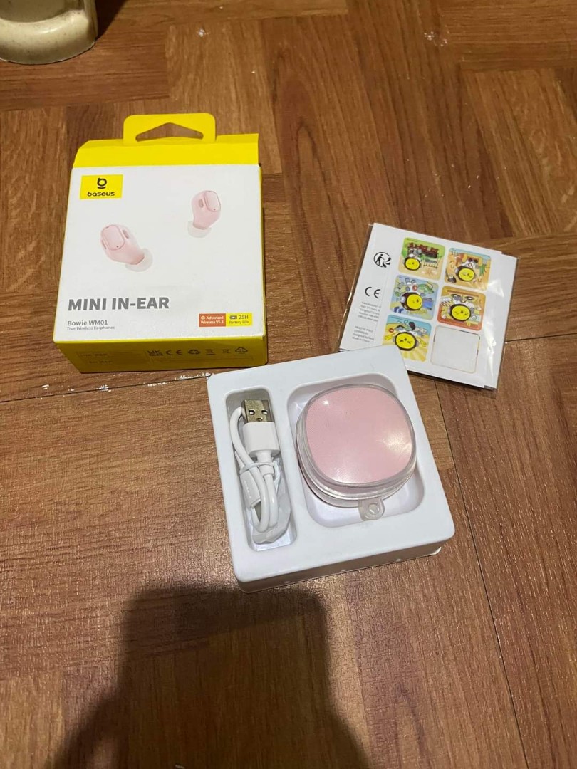 BASEUS WM01 PINK WIRELESS EARPHONES / EARBUDS, Audio, Earphones on ...