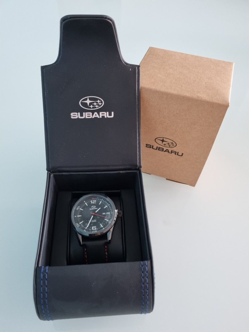 BNIB limited edition Subaru leather water resistant sport watch, Men's ...