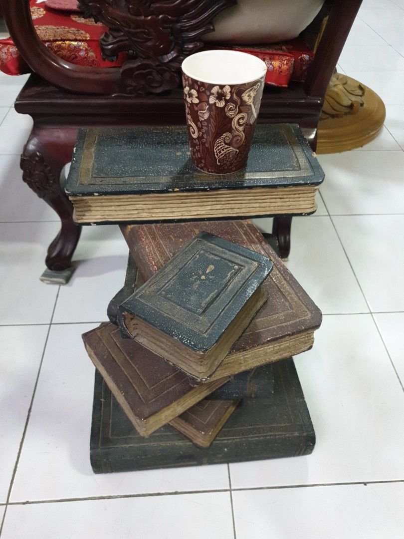 Book stack side table, Furniture & Home Living, Furniture, Tables ...