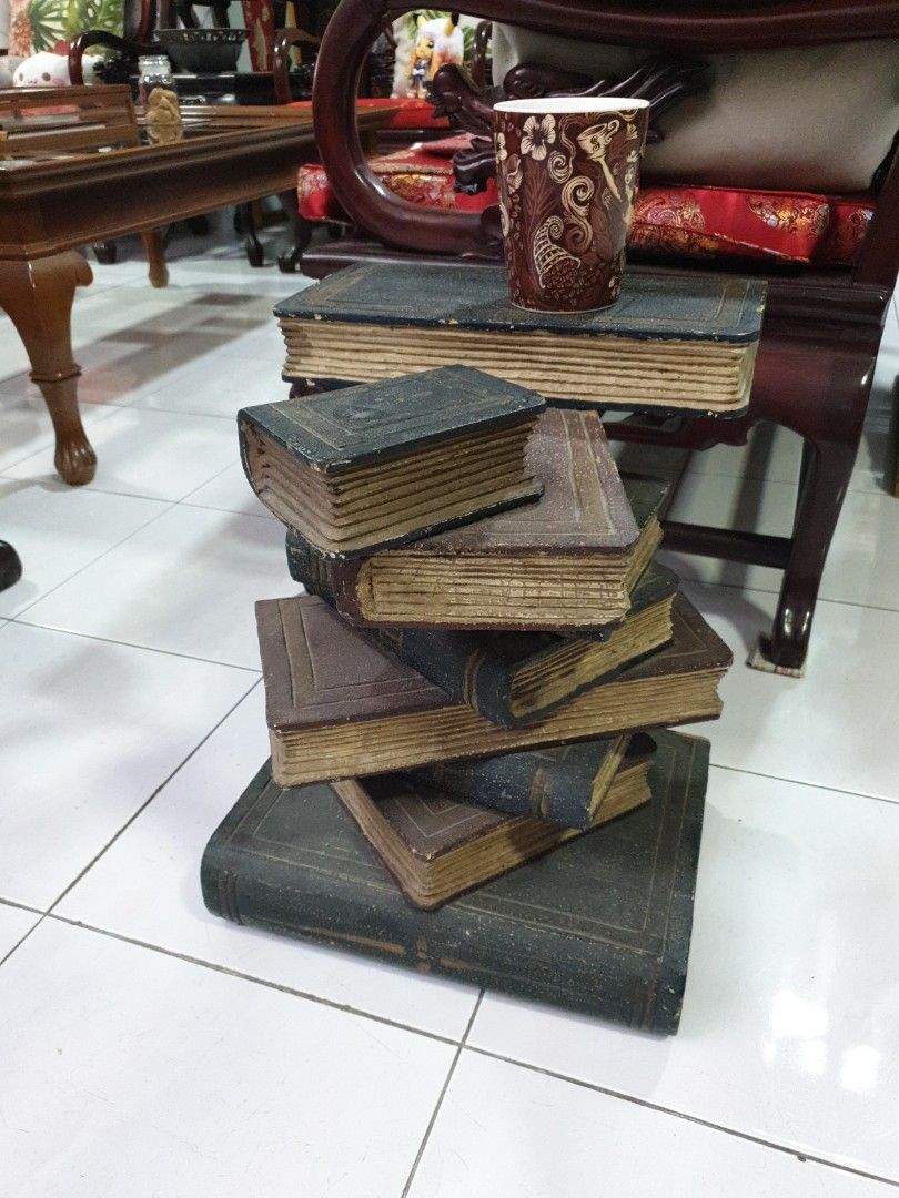 Book stack side table, Furniture & Home Living, Furniture, Tables ...